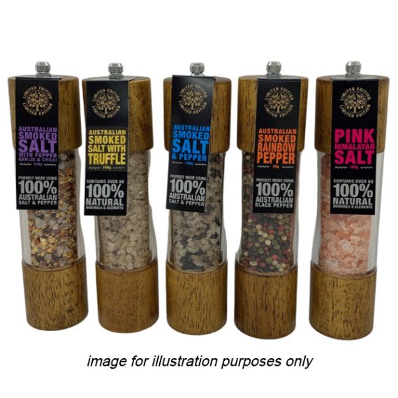 Australian Smoked Salt with Truffle – Wooden Grinder | Willow Vale ...